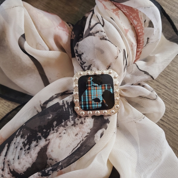 Hand Crafted | Accessories | Unique Scarf Slidescarf Slide Bling Concho ...